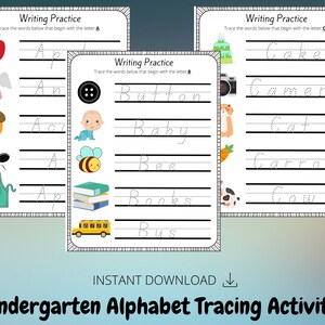 Kindergarten Alphabet Handwriting, Preschool Writing, 1st Grade ...
