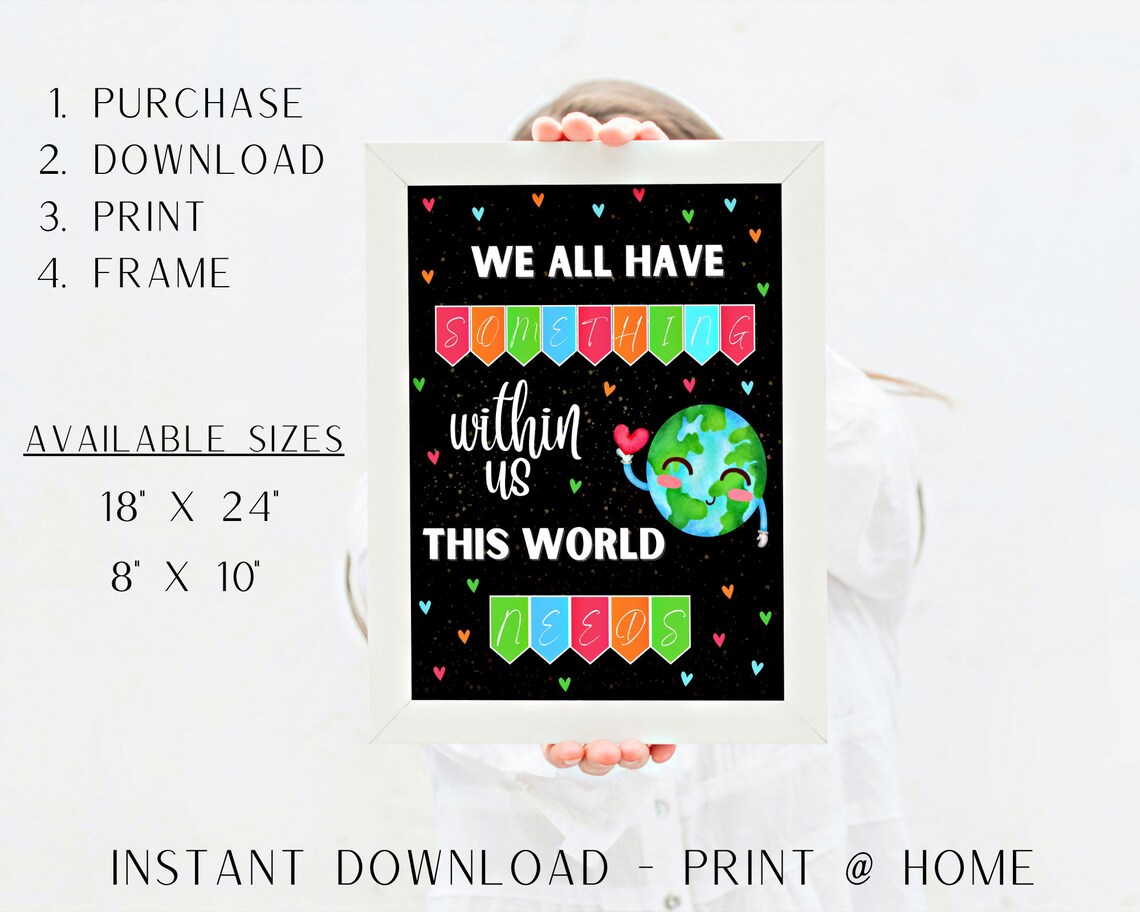 Printable Student Talent Poster, DIY Inspirational Classroom Poster ...