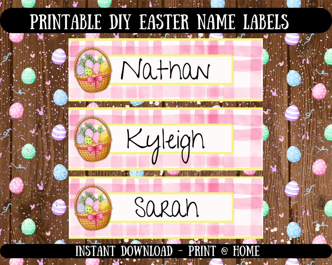 Easter Desk Name Tags Printable | Spring Classroom Desk Name Plates ...