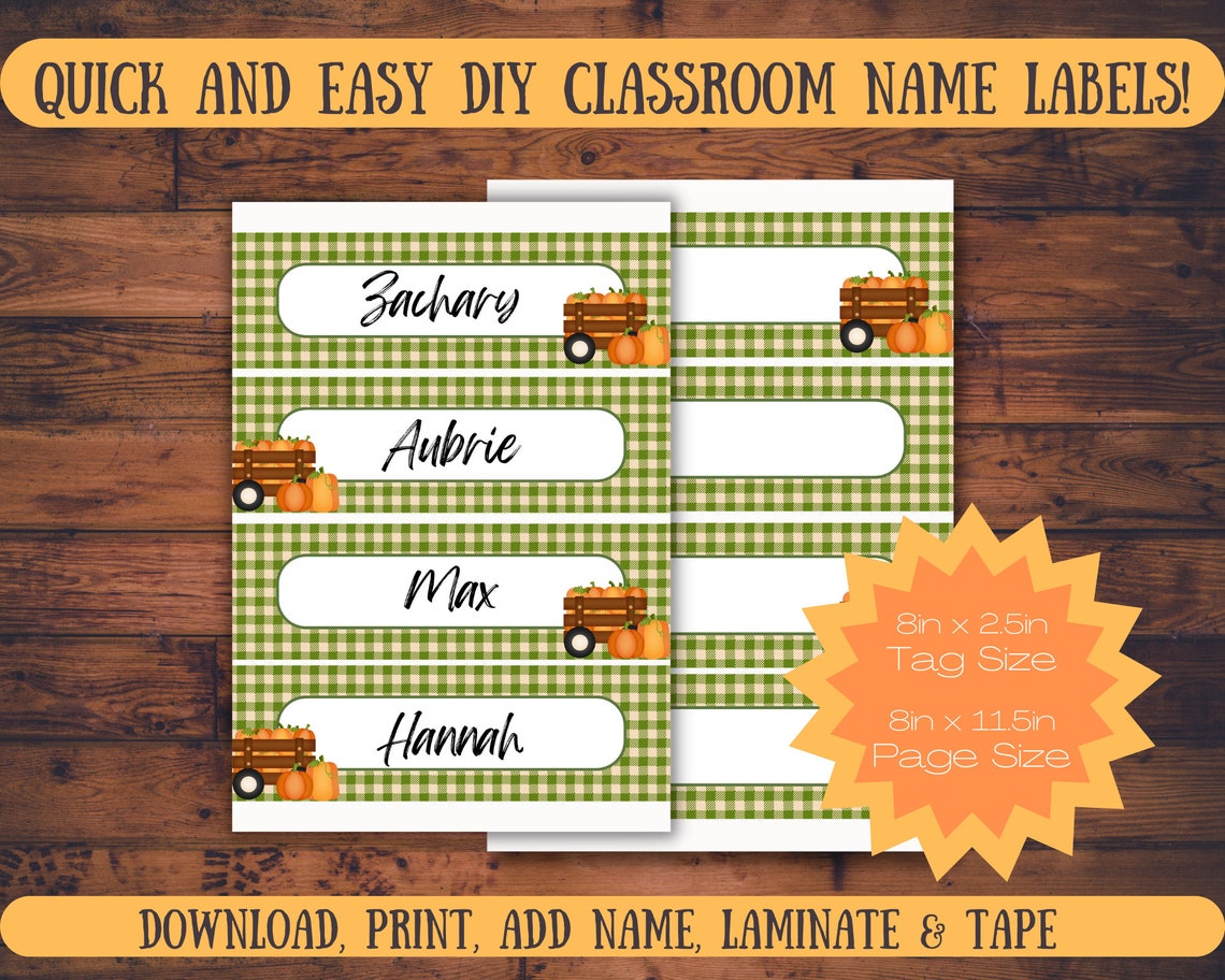 Desk Name Labels, Classroom Name Labels, Cubby Label, Name Tags, Back ...