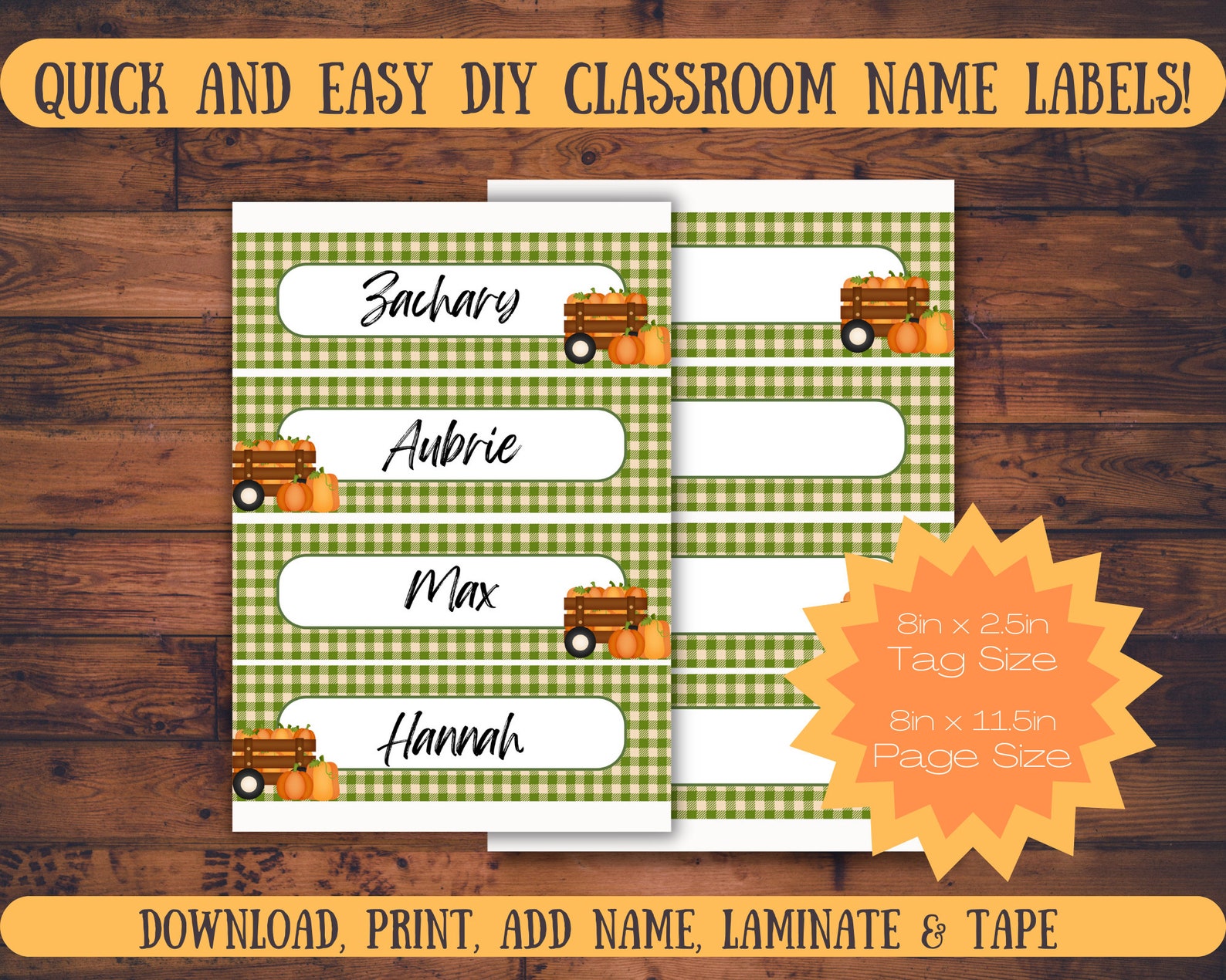 Desk Name Labels, Classroom Name Labels, Cubby Label, Name Tags, Back ...