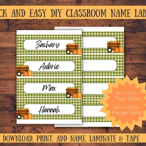 Desk Name Labels, Classroom Name Labels, Cubby Label, Name Tags, Back ...