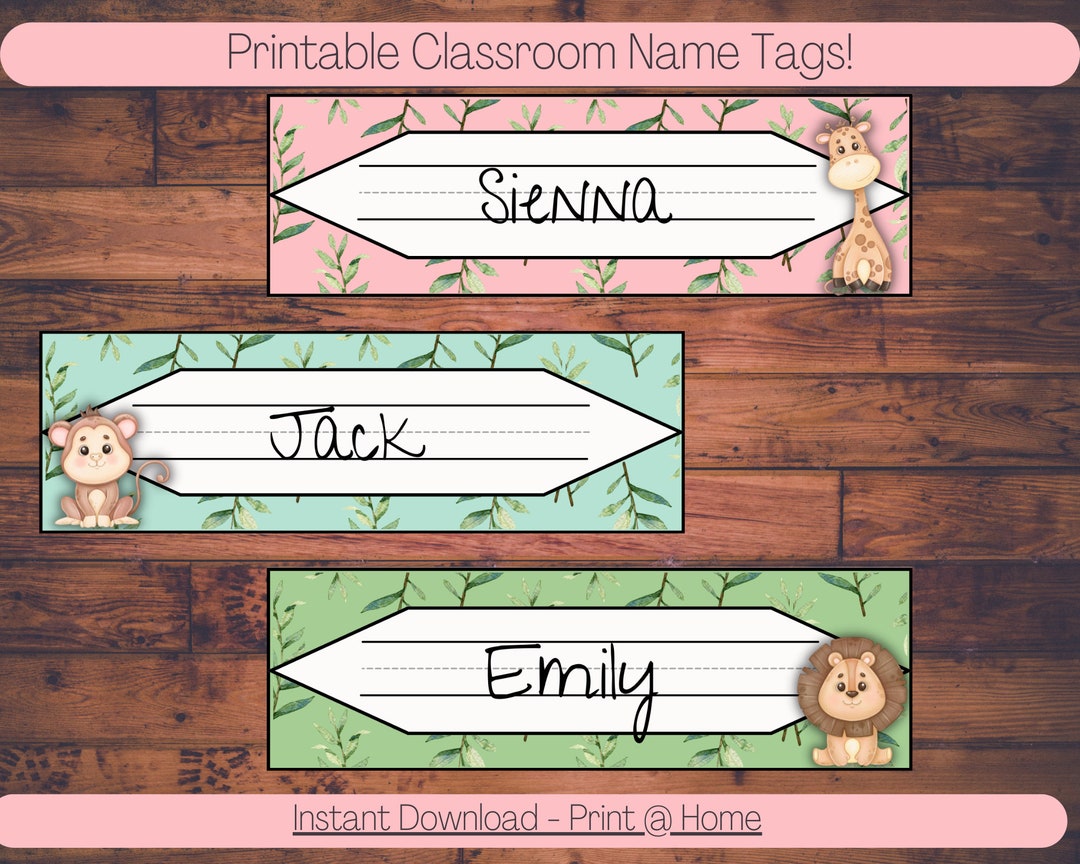 Desk Name Labels, Classroom Name Labels, Cubby Label, Name Tags, Back ...