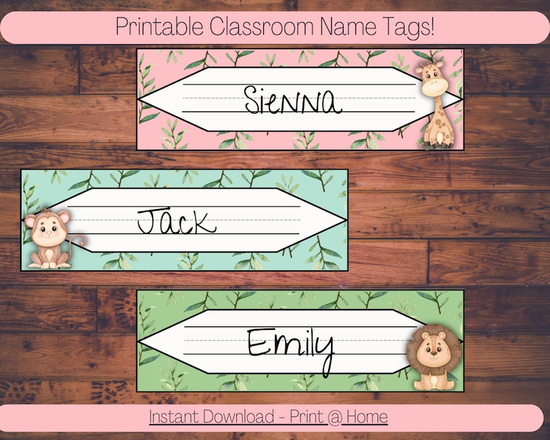 Desk Name Labels, Classroom Name Labels, Cubby Label, Name Tags, Back ...