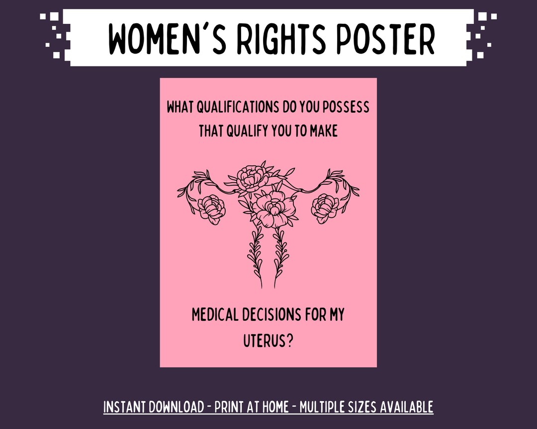 Women's Reproductive Right's Poster, Protest Poster, Vasectomy ...