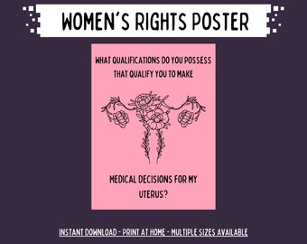 Women's Reproductive Right's Poster, Protest Poster, Vasectomy ...