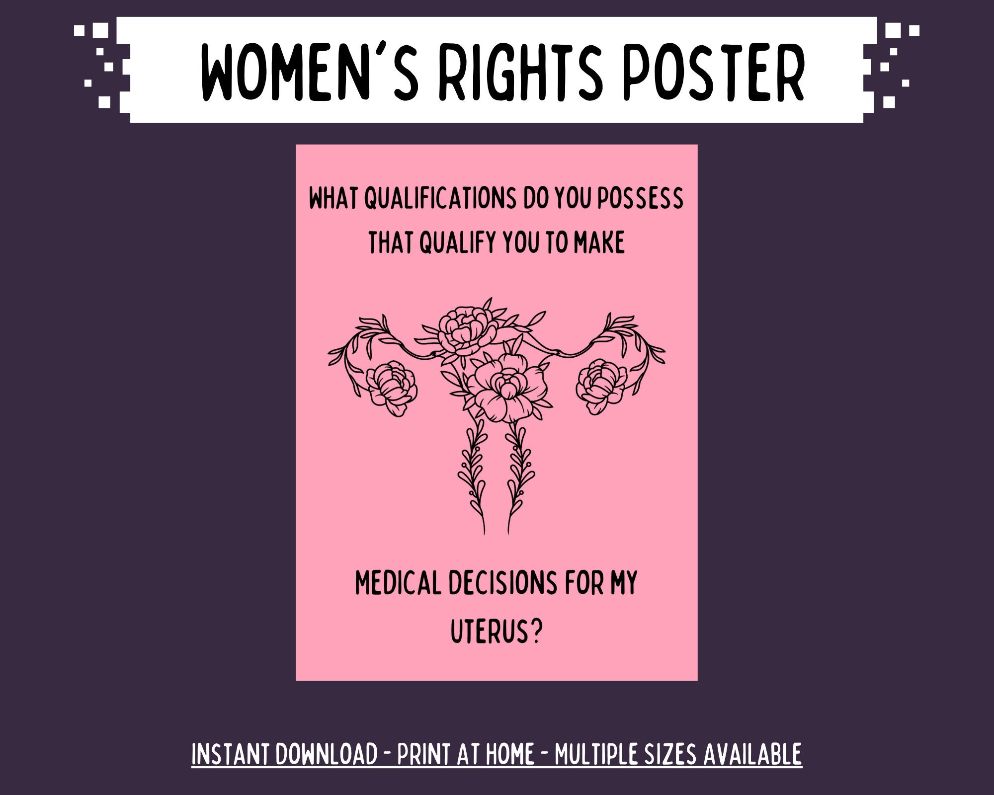 Women's Reproductive Right's Poster, Protest Poster, Vasectomy ...