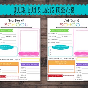 Printable First Day of School Questionnaire, Printable Handprint ...
