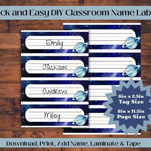 Desk Name Labels, Classroom Name Labels, Cubby Label, Name Tags, Back ...