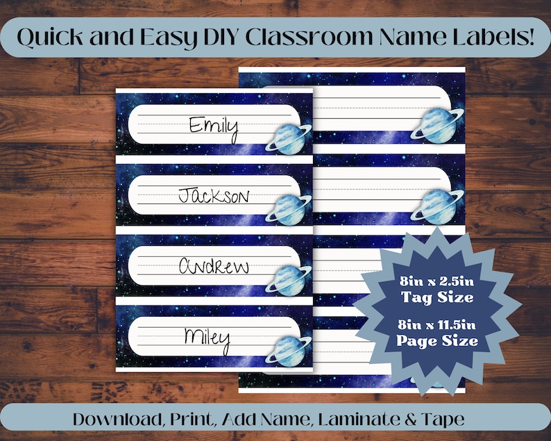 Desk Name Labels, Classroom Name Labels, Cubby Label, Name Tags, Back ...
