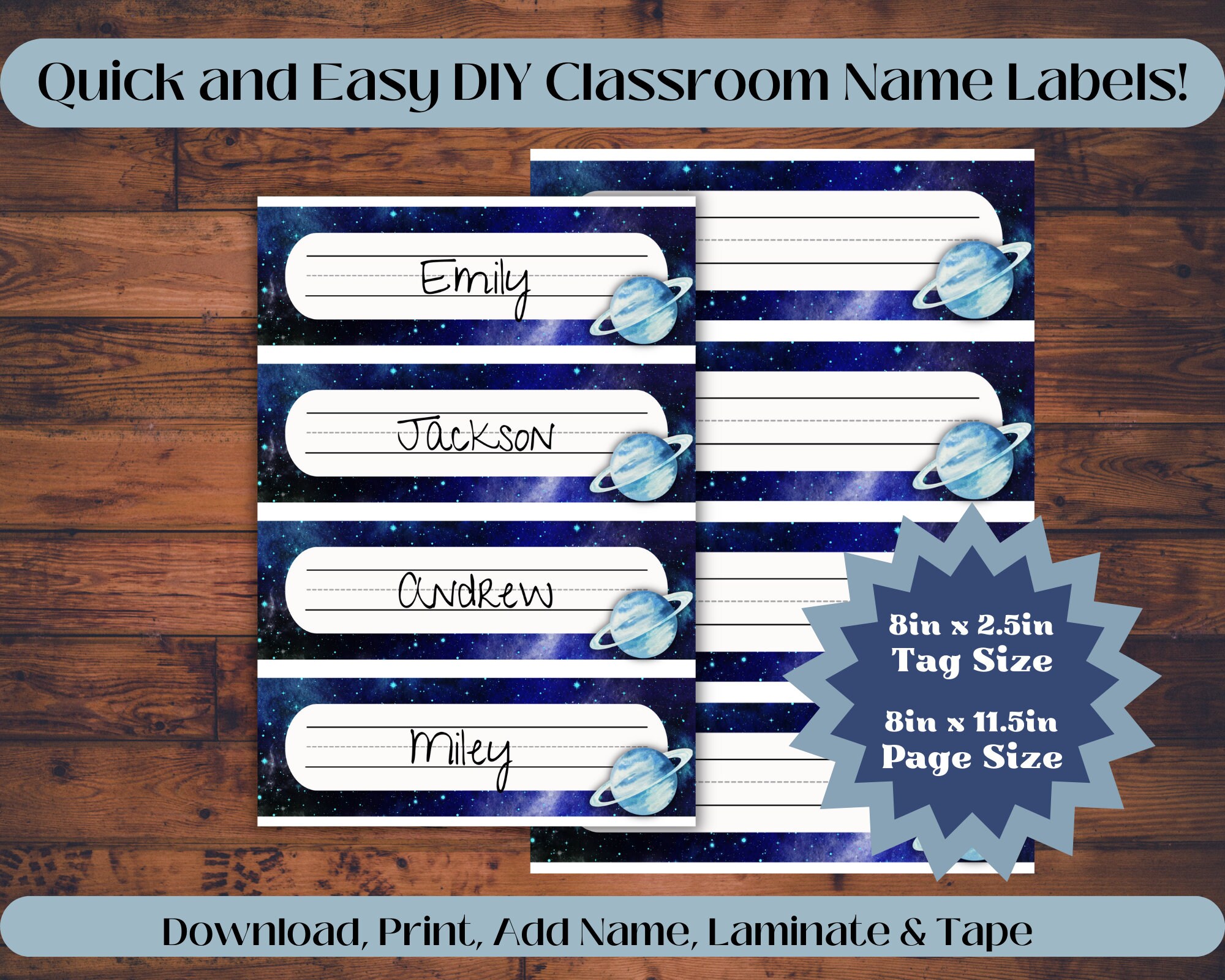 Desk Name Labels, Classroom Name Labels, Cubby Label, Name Tags, Back ...