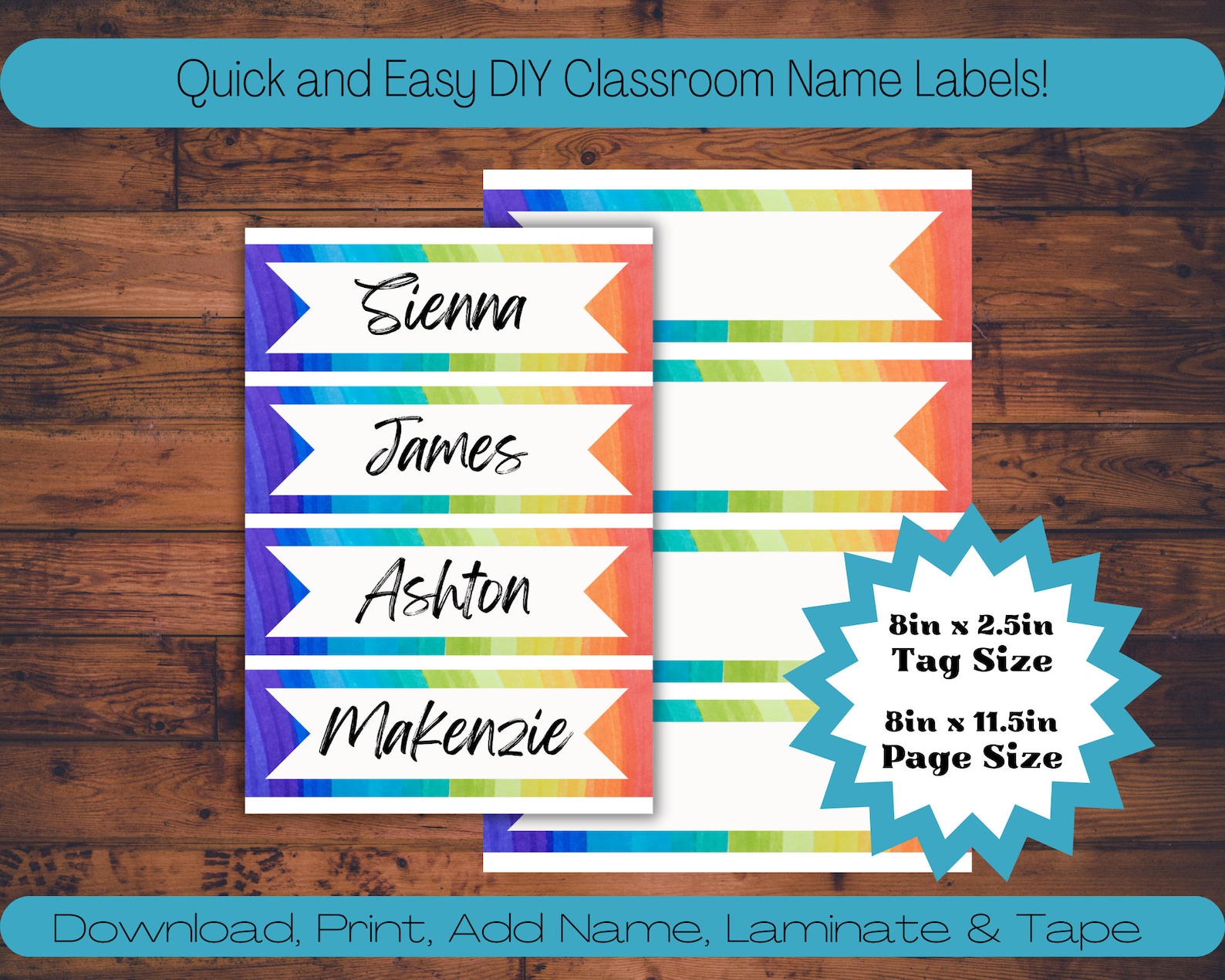 Desk Name Labels Classroom Name Labels Cubby Label Name - Etsy