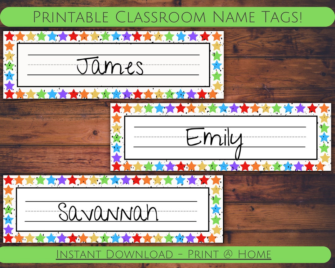 Desk Name Labels, Classroom Name Labels, Cubby Label, Name Tags, Back ...