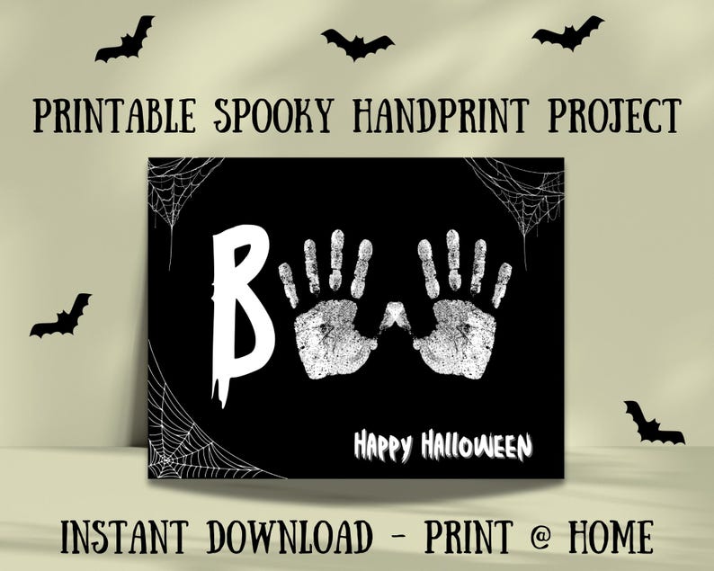 PRINTABLE Halloween Handprint Activity Cauldron Witch Keepsake Kids ...