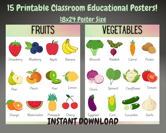 Montessori Educational Posters Homeschool Playroom Learning - Etsy
