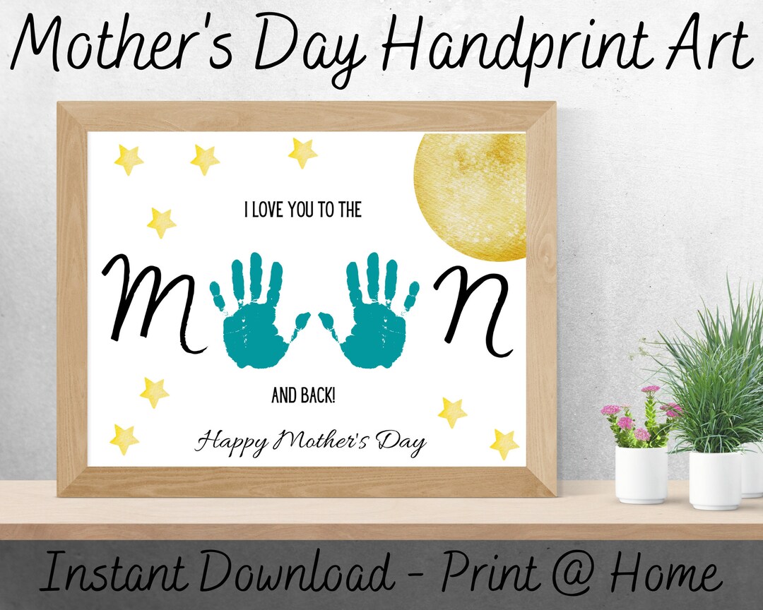 Mother's Day Printable Handprint Craft, Mother's Day Handprint Art ...