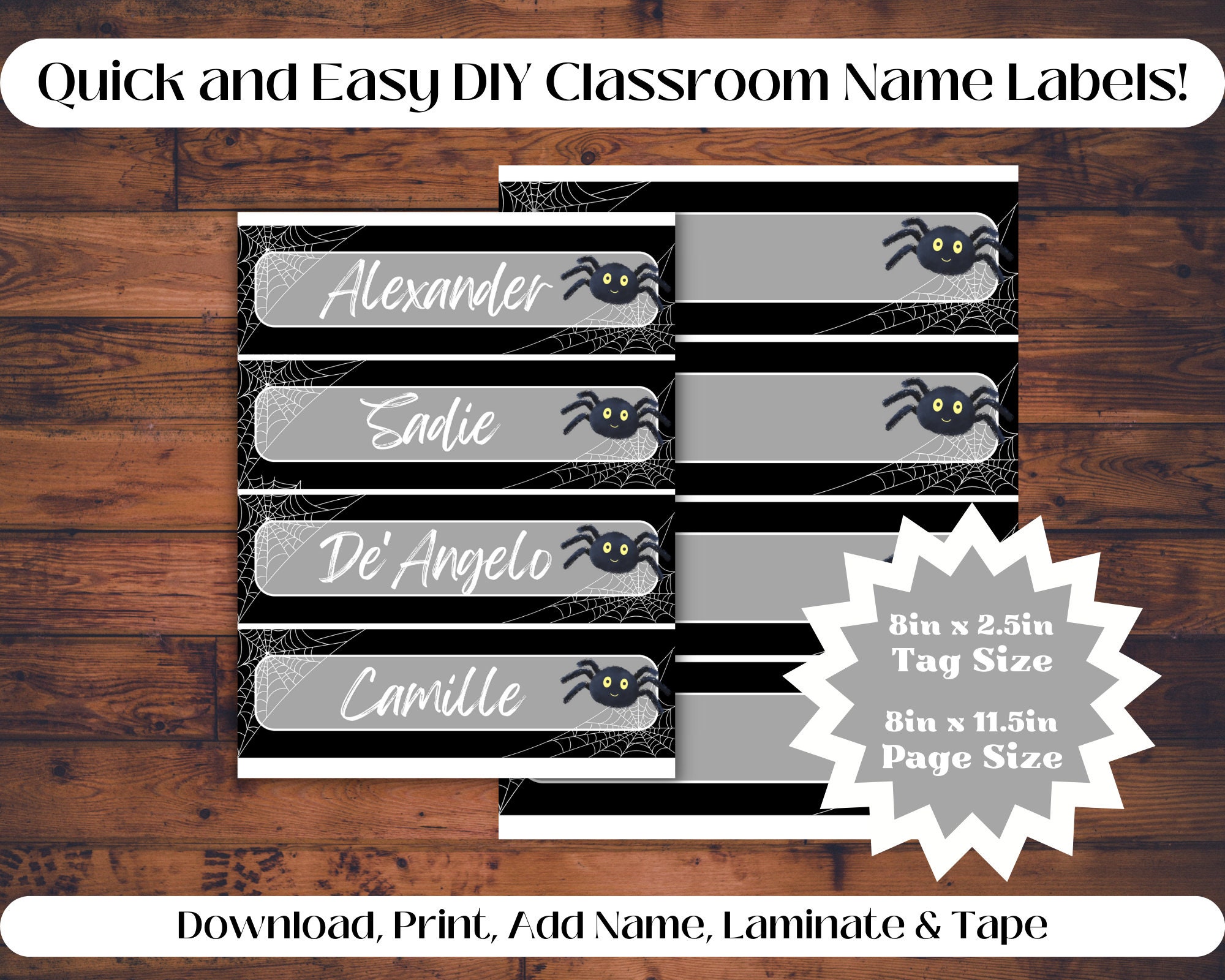 Desk Name Labels Classroom Name Labels Cubby Label Name - Etsy