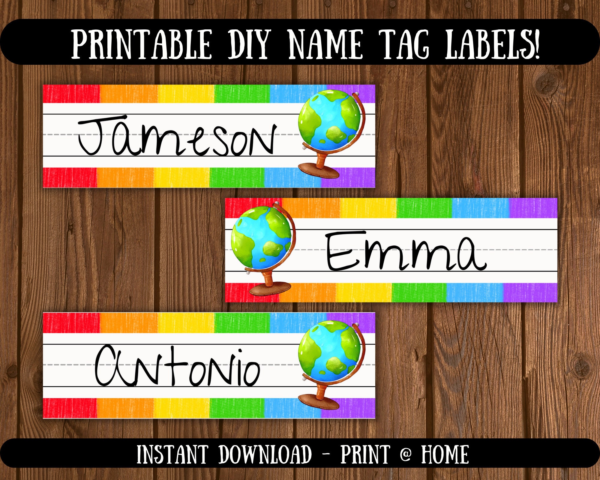 Desk Name Labels, Classroom Name Labels, Cubby Label, Name Tags, Back ...