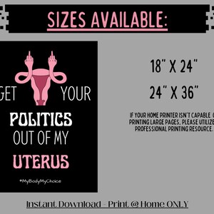 Women's Reproductive Right's Poster, Protest Poster, Vasectomy ...