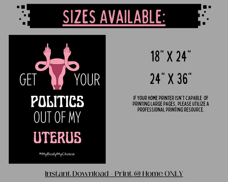 Women's Reproductive Right's Poster, Protest Poster, Vasectomy ...