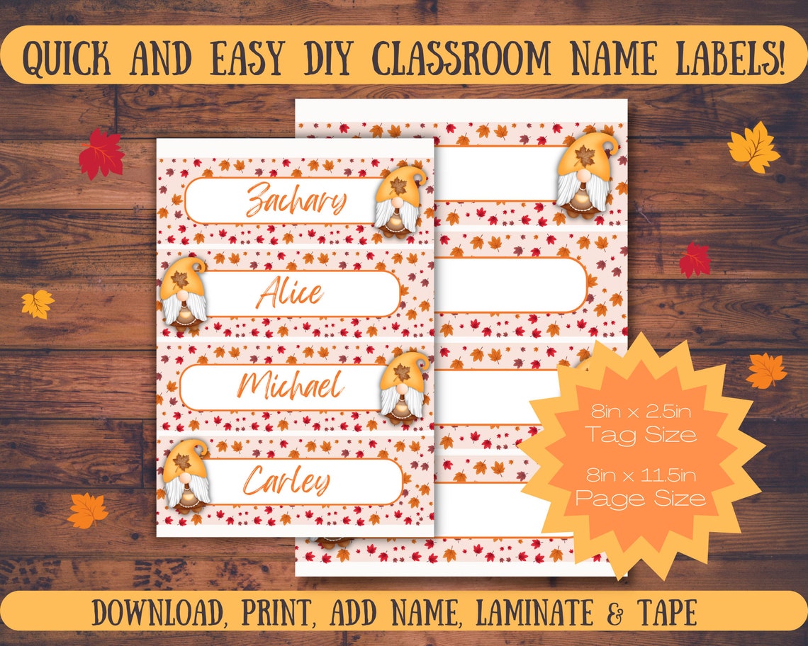 Desk Name Labels, Classroom Name Labels, Cubby Label, Name Tags, Back ...