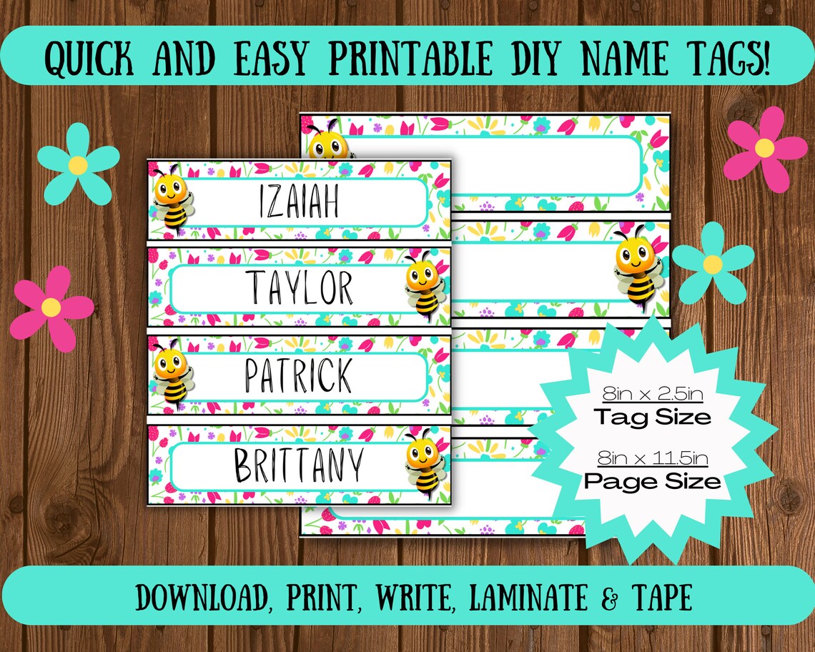 Desk Name Labels, Classroom Name Labels, Cubby Label, Name Tags, Back ...