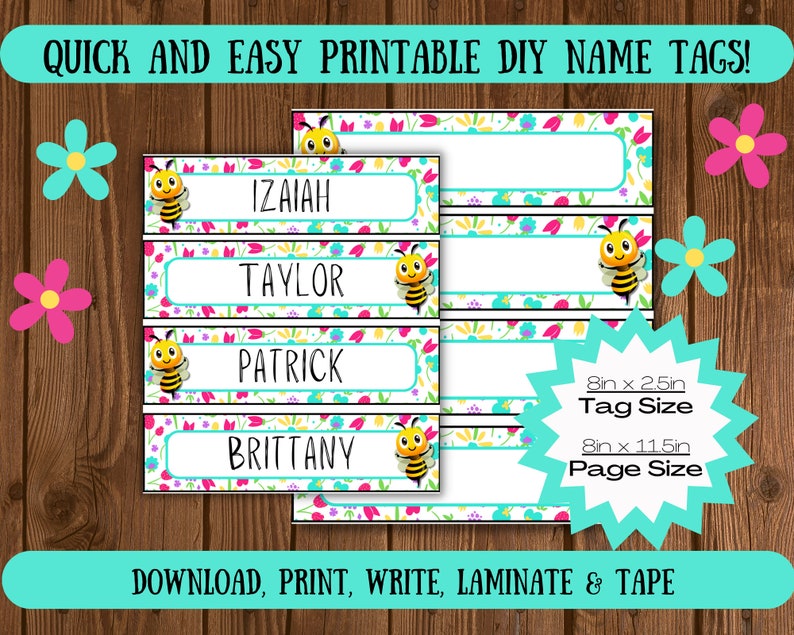 Desk Name Labels, Classroom Name Labels, Cubby Label, Name Tags, Back ...