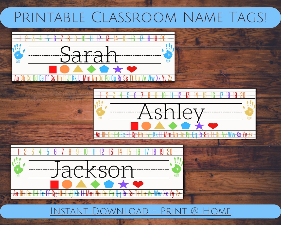 Desk Name Labels, Classroom Name Labels, Cubby Label, Name Tags, Back ...