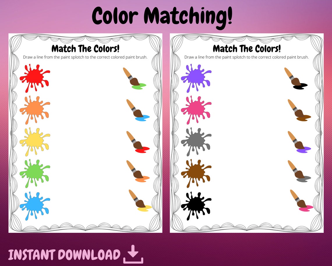 Learning Colors Preschool Printable Activities, Kindergarten Colors ...