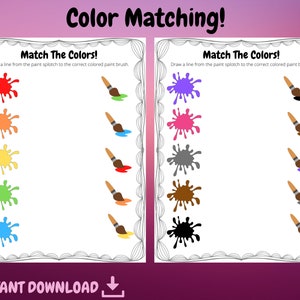 Learning Colors Preschool Printable Activities, Kindergarten Colors ...