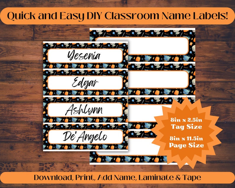 Desk Name Labels, Classroom Name Labels, Cubby Label, Name Tags, Back ...