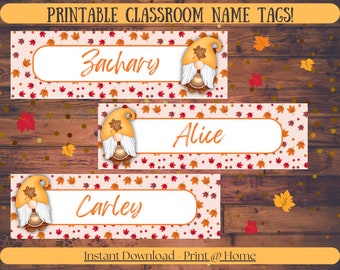 Fall Classroom Name Labels - Etsy
