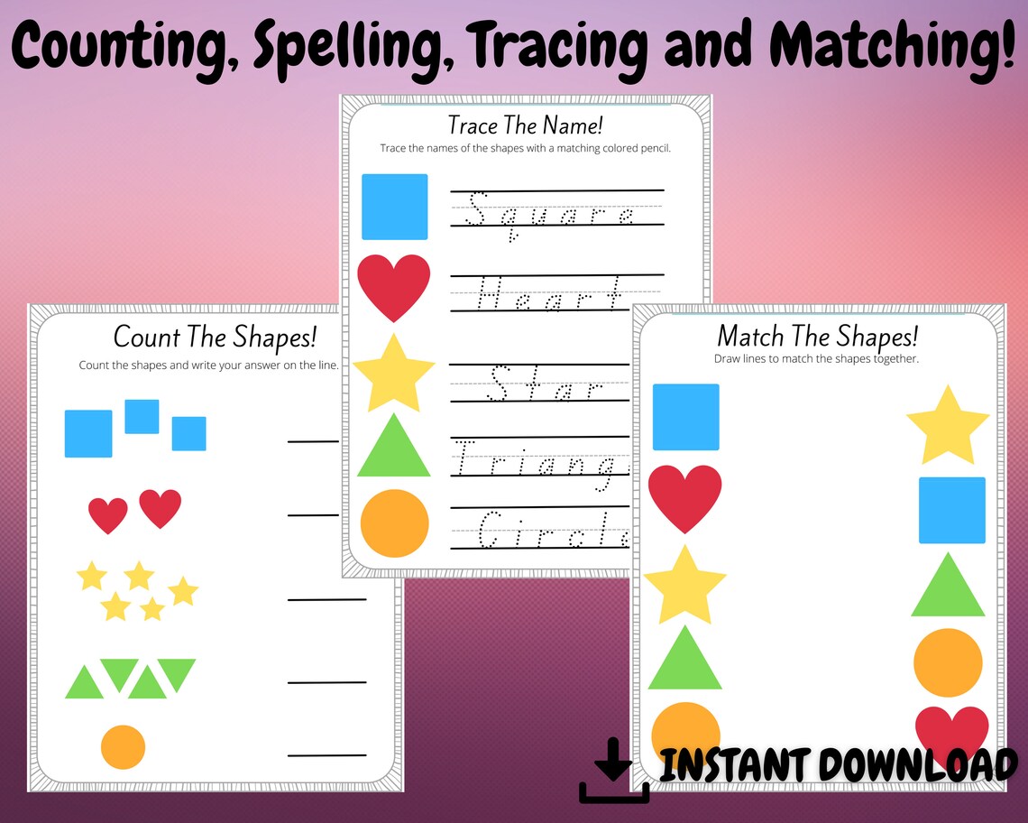 Toddler Shapes Activity, Preschool Printable Shapes Worksheets ...