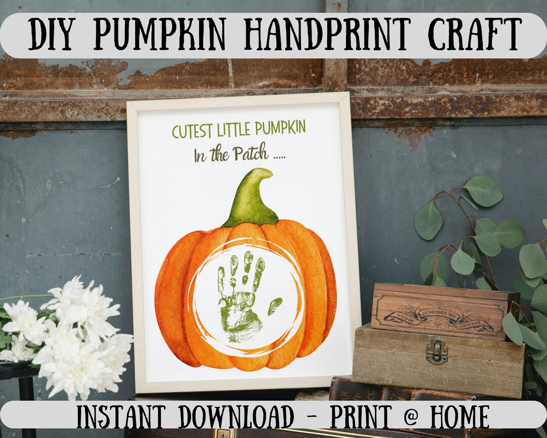 DIY Handprint Activity, DIY Handprint Pumpkin, Cutest in the Patch ...