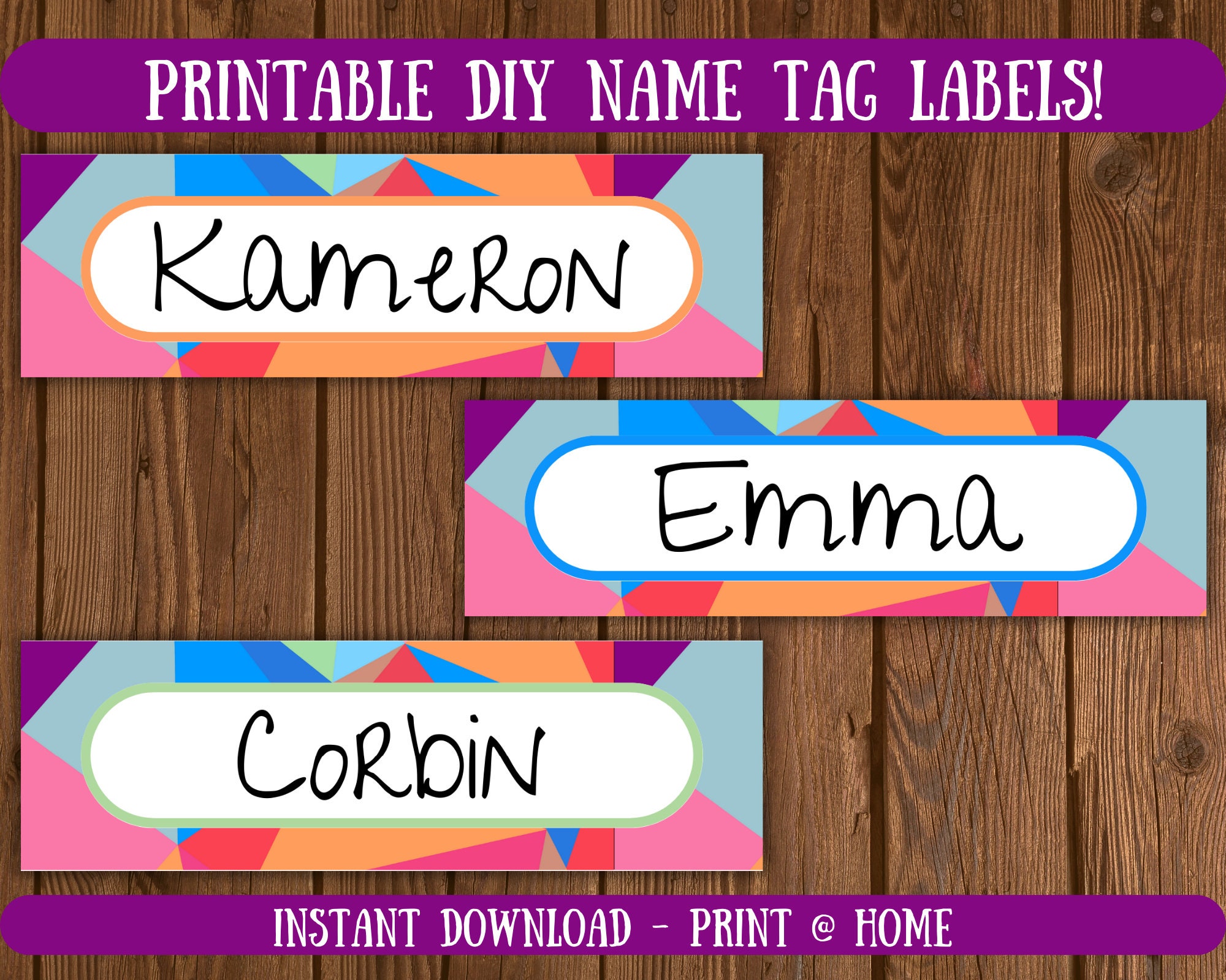 Desk Name Labels Classroom Name Labels Cubby Label Name - Etsy
