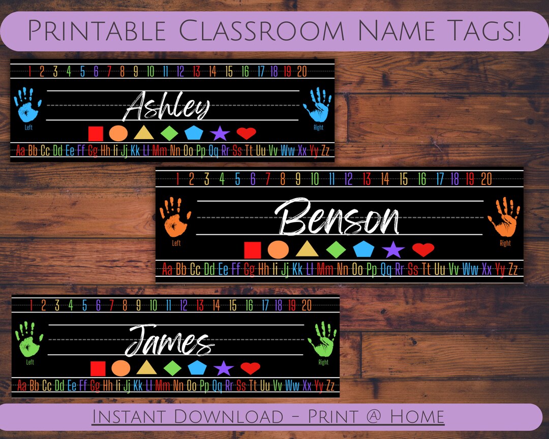 Desk Name Labels, Classroom Name Labels, Cubby Label, Name Tags, Back ...