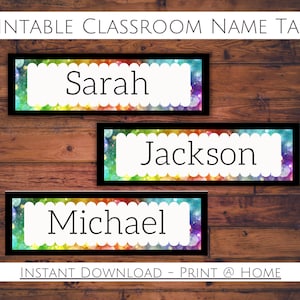 Desk Name Labels, Classroom Name Labels, Cubby Label, Name Tags, Back ...