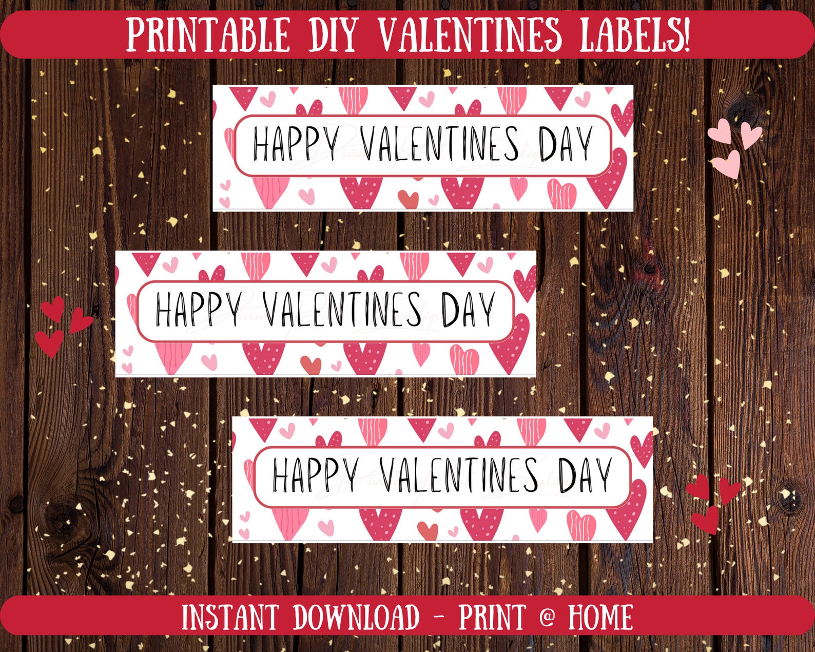 Valentines Day DIY Labels, Desk Name Labels, Classroom Labels, Cubby ...