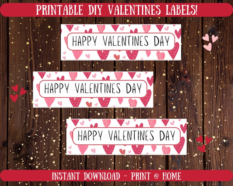 Valentines Day DIY Labels, Desk Name Labels, Classroom Labels, Cubby ...