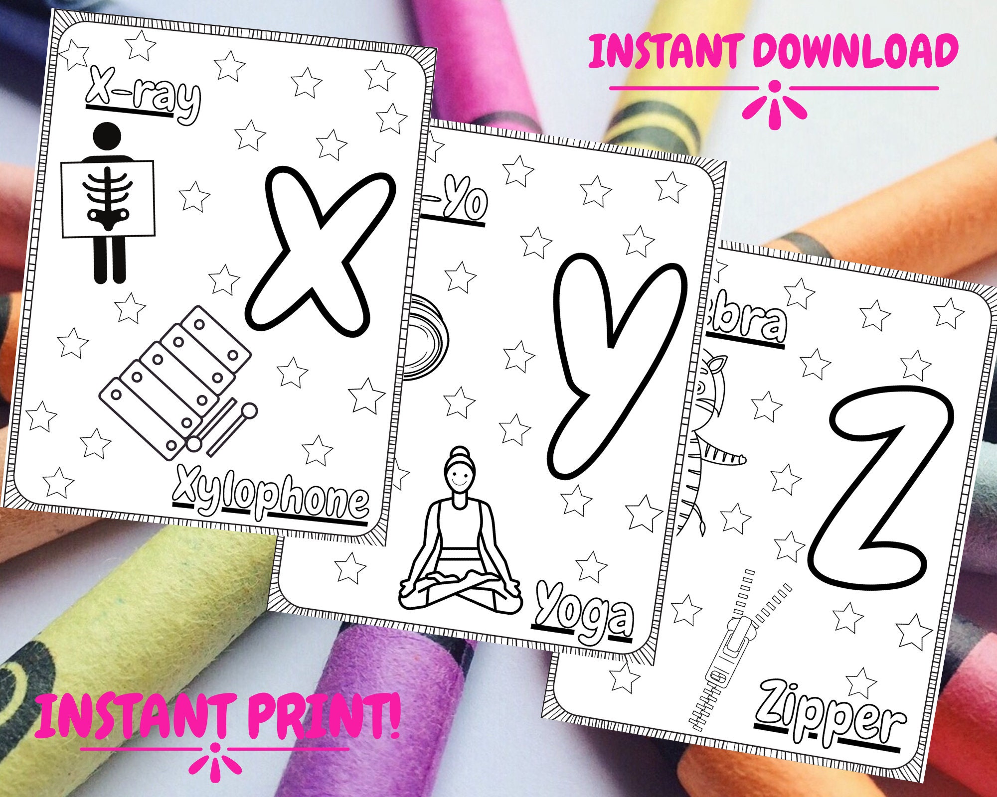 Alphabet Coloring Book Printable, Downloadable Phonics Activity, Pre-k ...