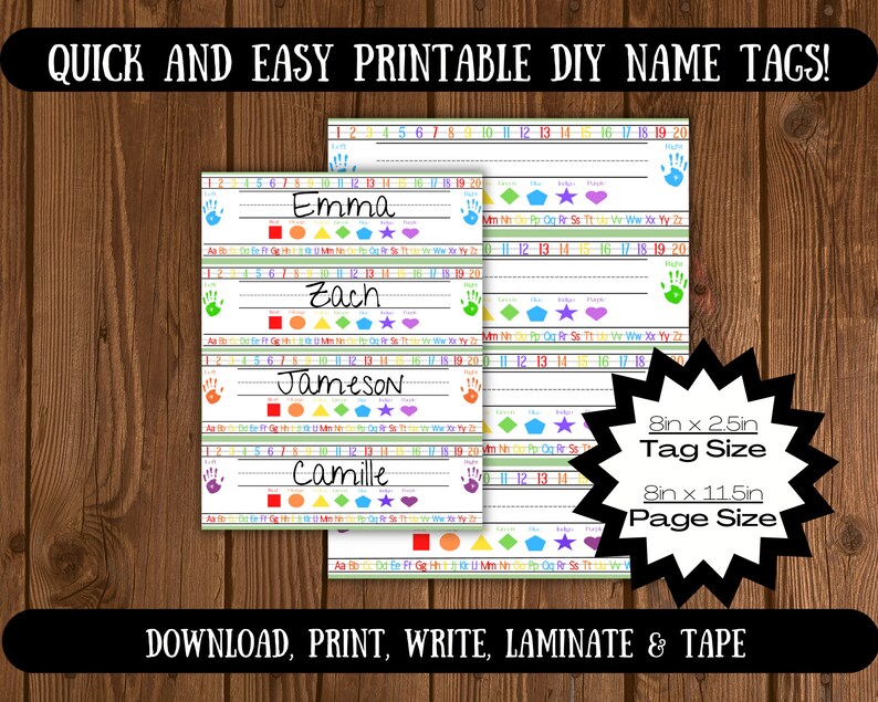 Desk Name Labels, Classroom Name Labels, Cubby Label, Name Tags, Back ...