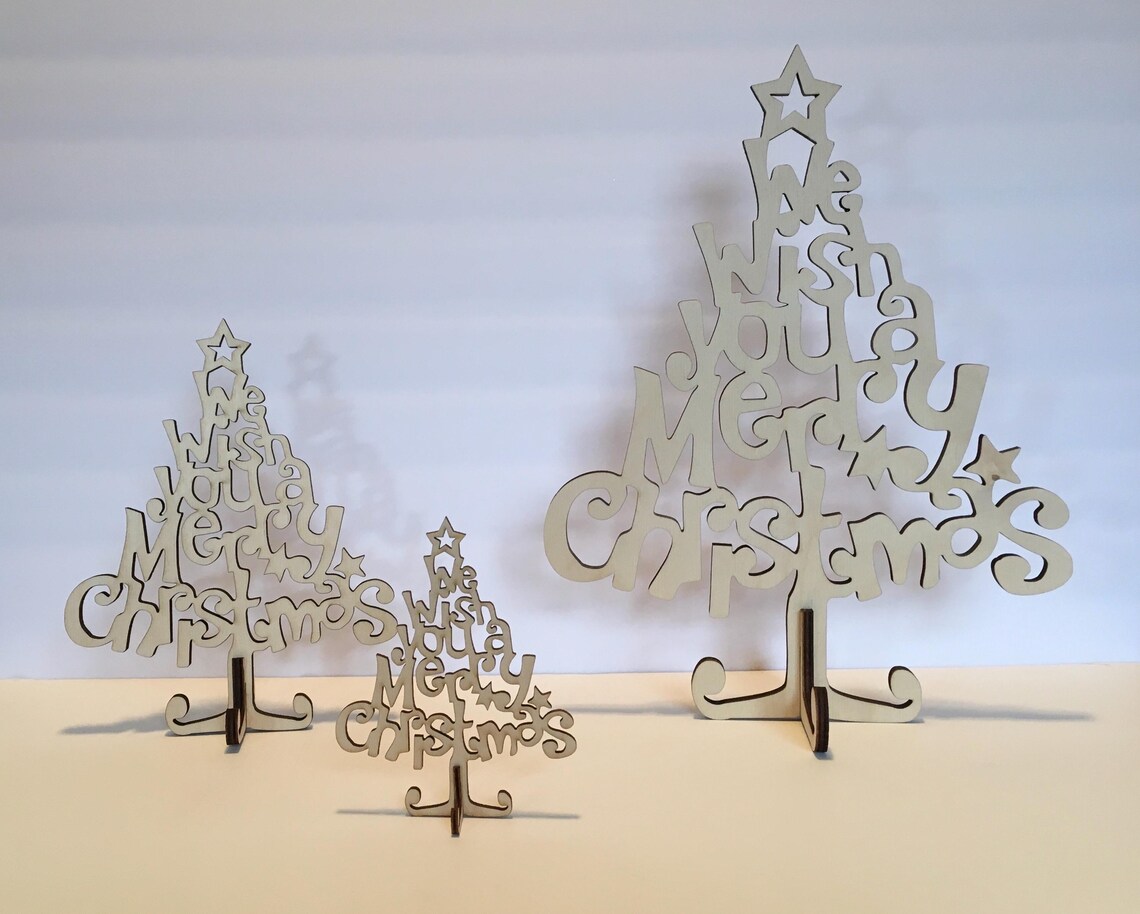 Laser Cut Wooden Christmas Tree - Etsy