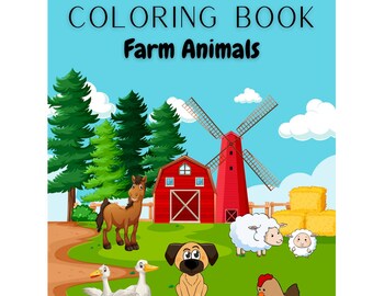 Animals Coloring Book for Kids Coloring Pages for Kids - Etsy