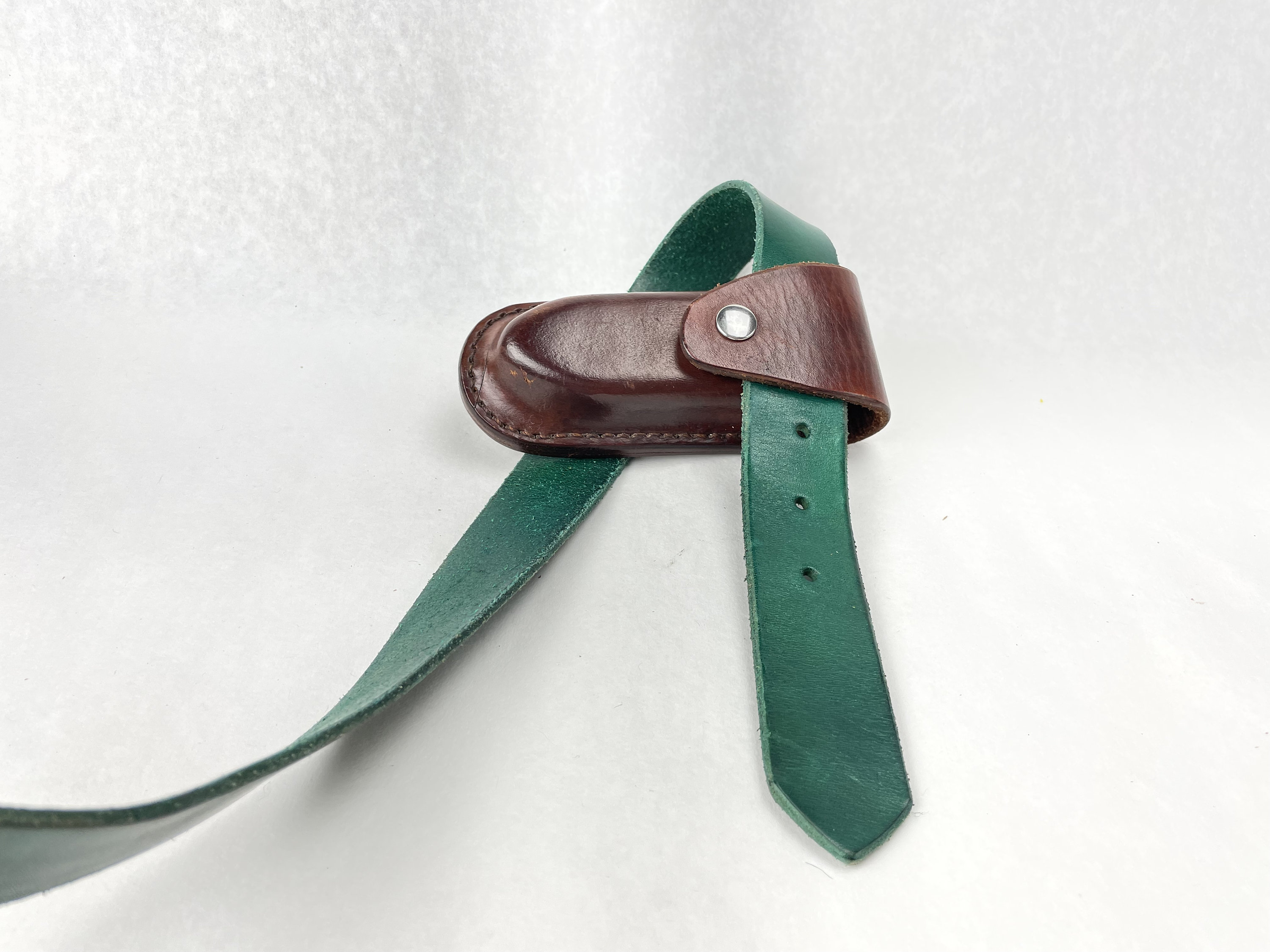 Green Classic Leather Belt With Frame Style Buckle - Etsy