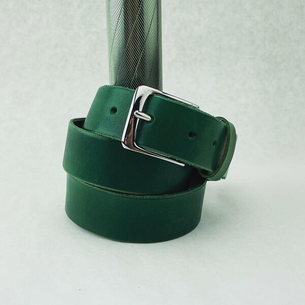 Green Leather Belt - Etsy