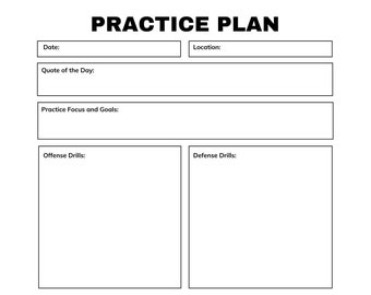 Golf Practice Template - Etsy