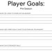 Player Goals Worksheet - Etsy