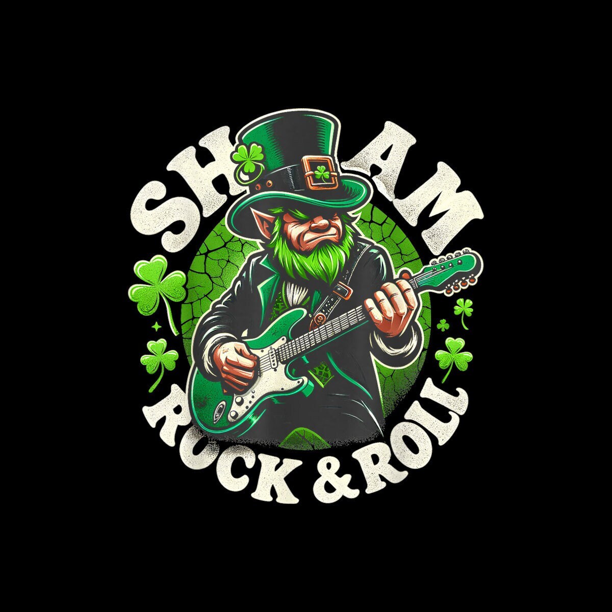 Sham Rock and Roll Shamrock Guitar Lover St Patrick Day Digital PNG. - Etsy