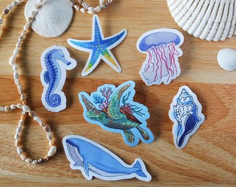 Sea Themed Stickers - Etsy