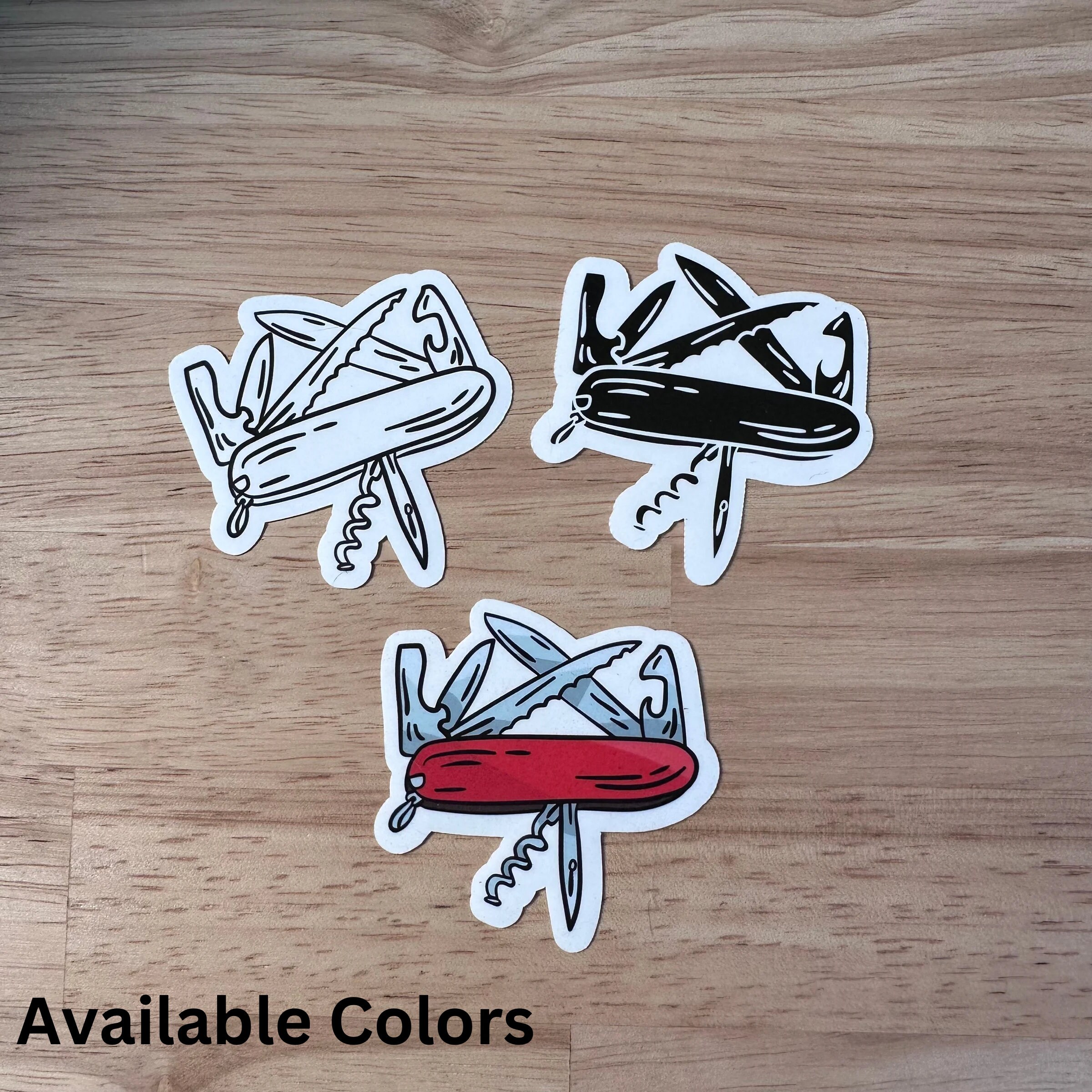 Swiss Army Knife Sticker, Pocket Knife Sticker, Water Resistant Sticker ...